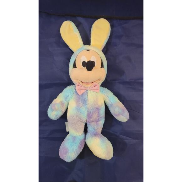 Disney | Toys | Disney Store Mickey Mouse Easter Bunny Plush 8 Tie Dye ...